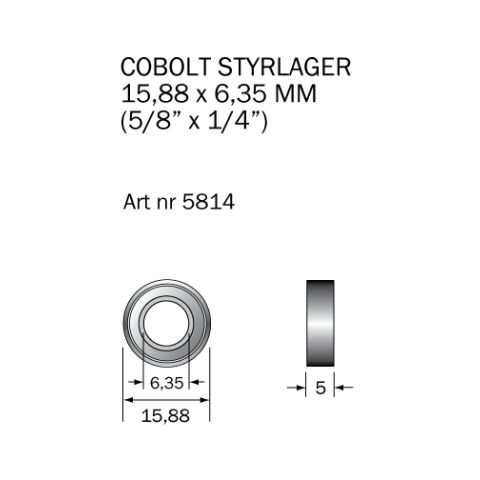 5814 Cobolt Kulelager 3132946 | Staypro